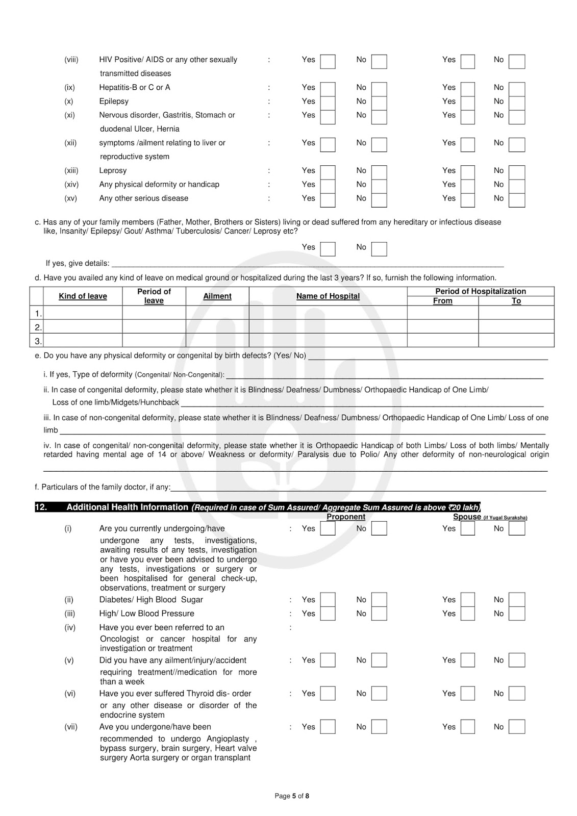Know it as required: PLI POSTAL LIFE INSURANCE SCHEME-PLI Proposal Form