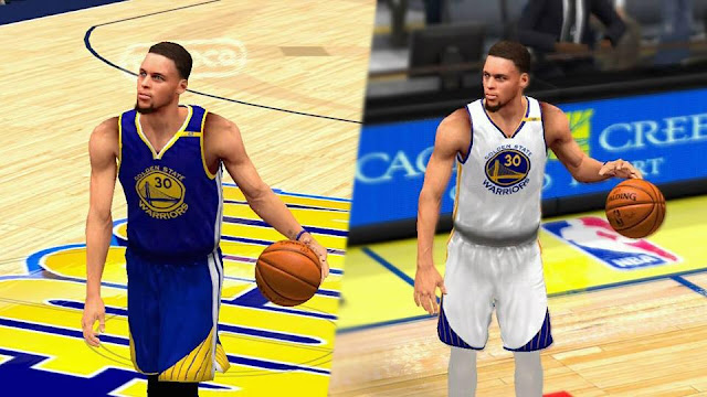GSW Home And Away Jersey W/ Number Patch [FOR 2K14]
