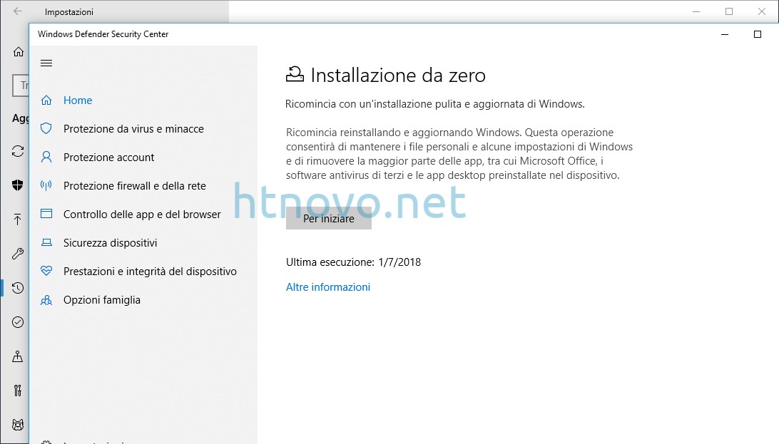 Installazione da zero di Windows 10 versione 1809 - Installazione ...