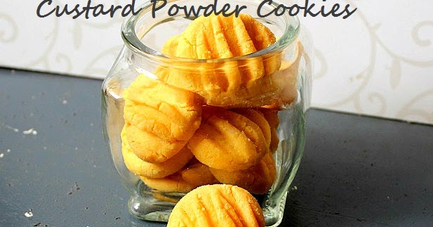 Eggless Custard Powder Cookies without Raising Agent | 4 Ingredient ...