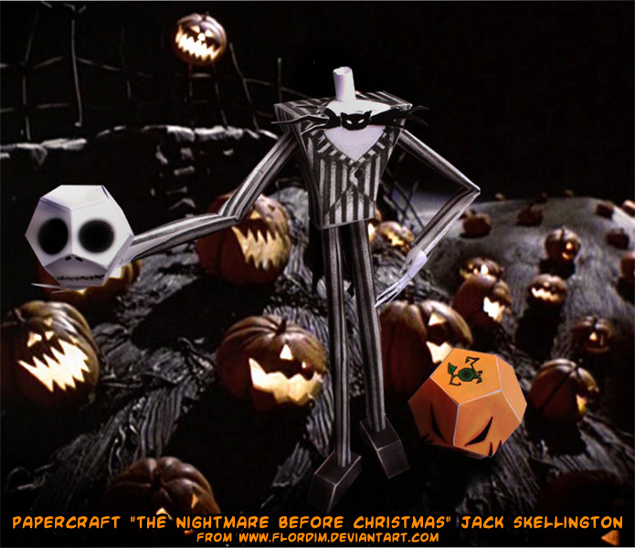 PapercraftZone Br: Jack Skellington - Papercraft - By FlorDiM