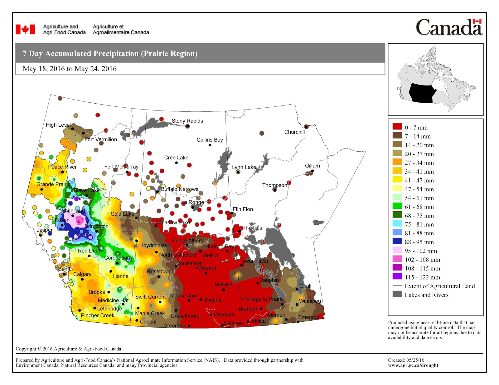 Soil moisture map – Prairie Pest Monitoring Network