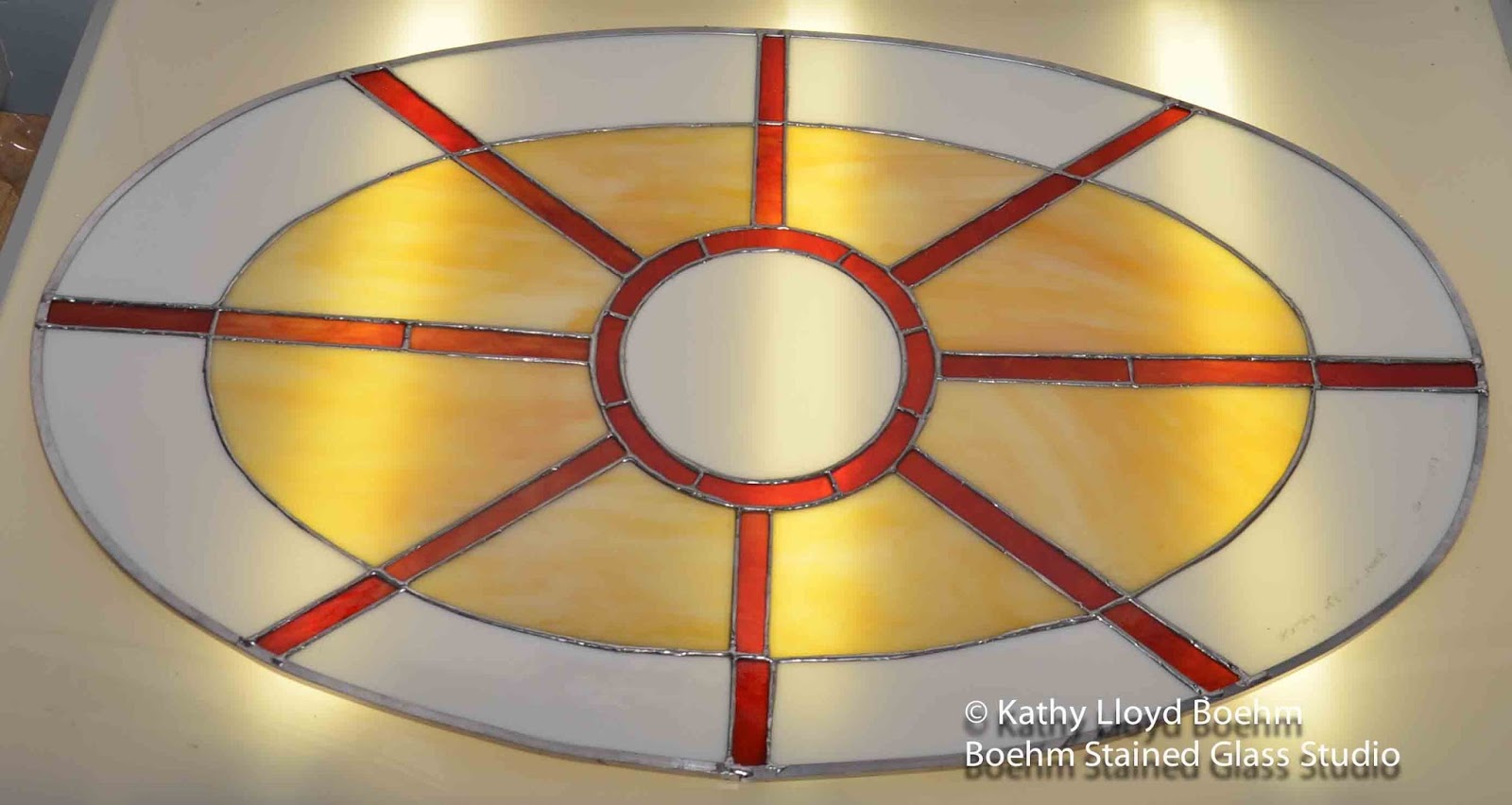 Boehm Stained Glass Blog: Custom Oval Stained Glass Window