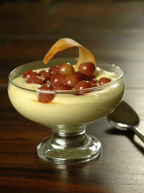 37 Cooks: Chilled Champagne-Vanilla Sabayon with Roasted Grapes and ...