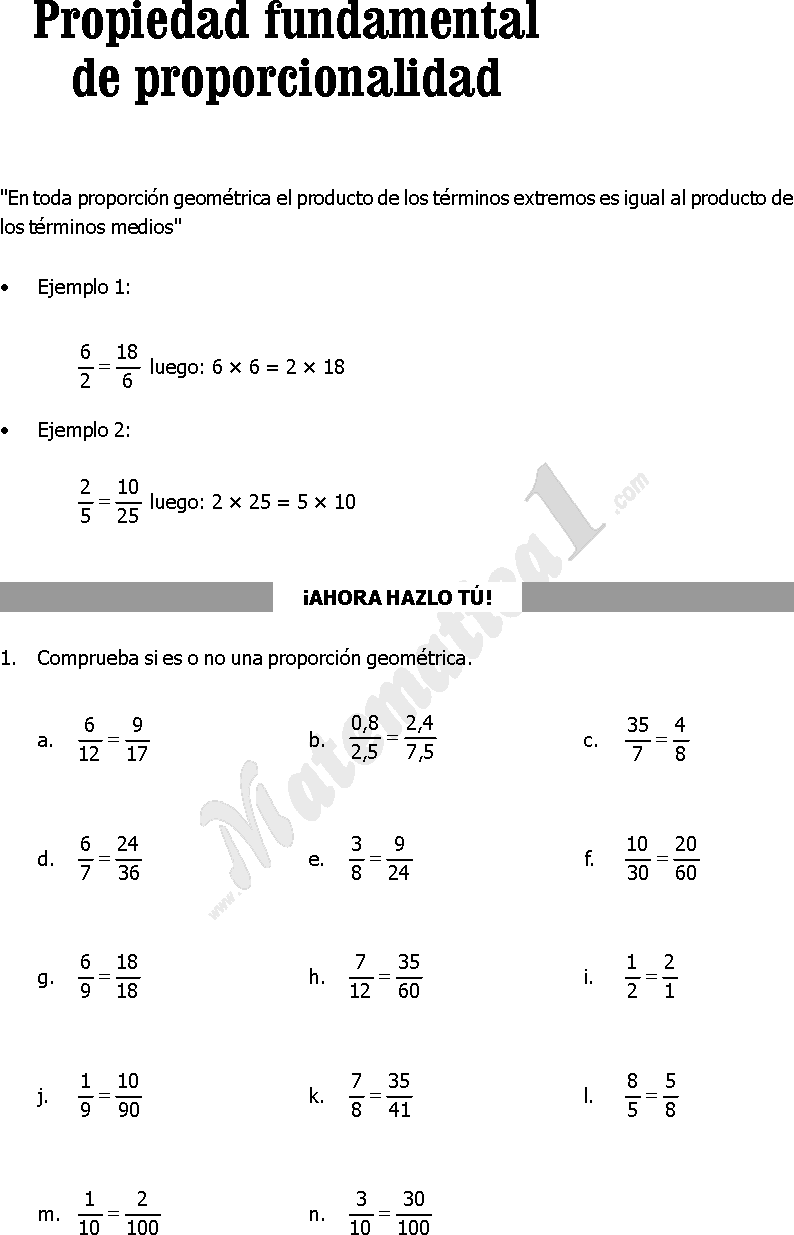 Hojas De Trabajo De Proporciones Y Razones Para Sexto Grado Ejercicios