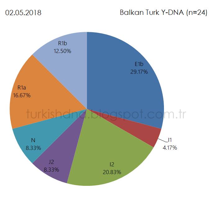 Y-DNA of 24 Balkan Turks