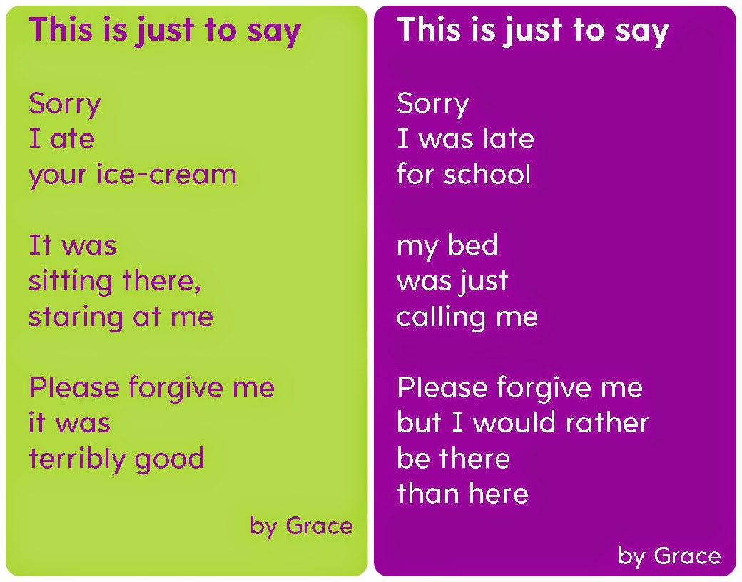 Russley Writers' Club: False Apology Poems