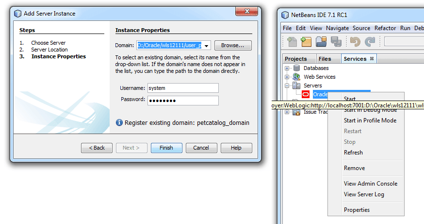 Quickstart Weblogic 12c With Netbeans 7 1 Rc 2