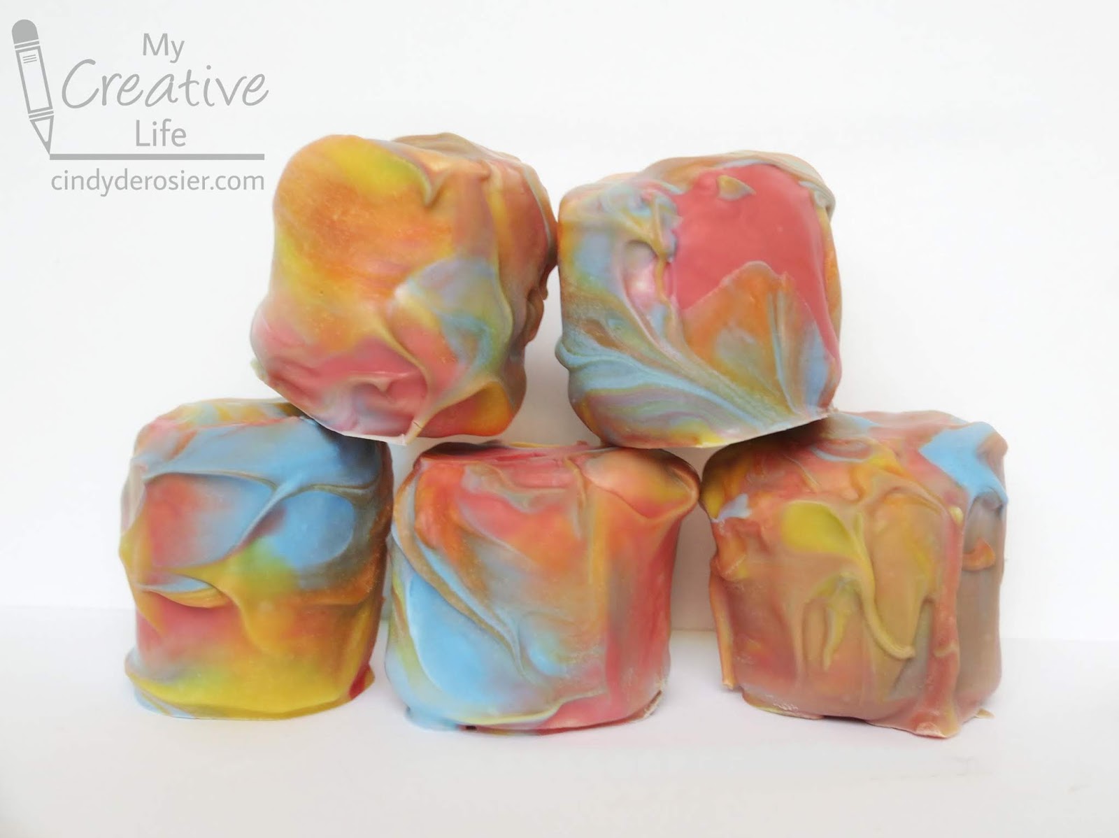 Cindy deRosier: My Creative Life: Marbled Marshmallows