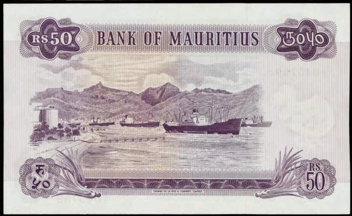 Mauritius 50 Rupees banknote 1967 Queen Elizabeth II|World Banknotes ...