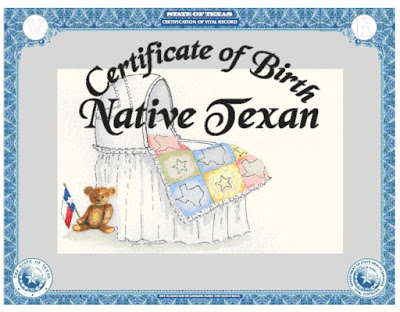 Examples Of Best Certificate: Texas Birth Certificate