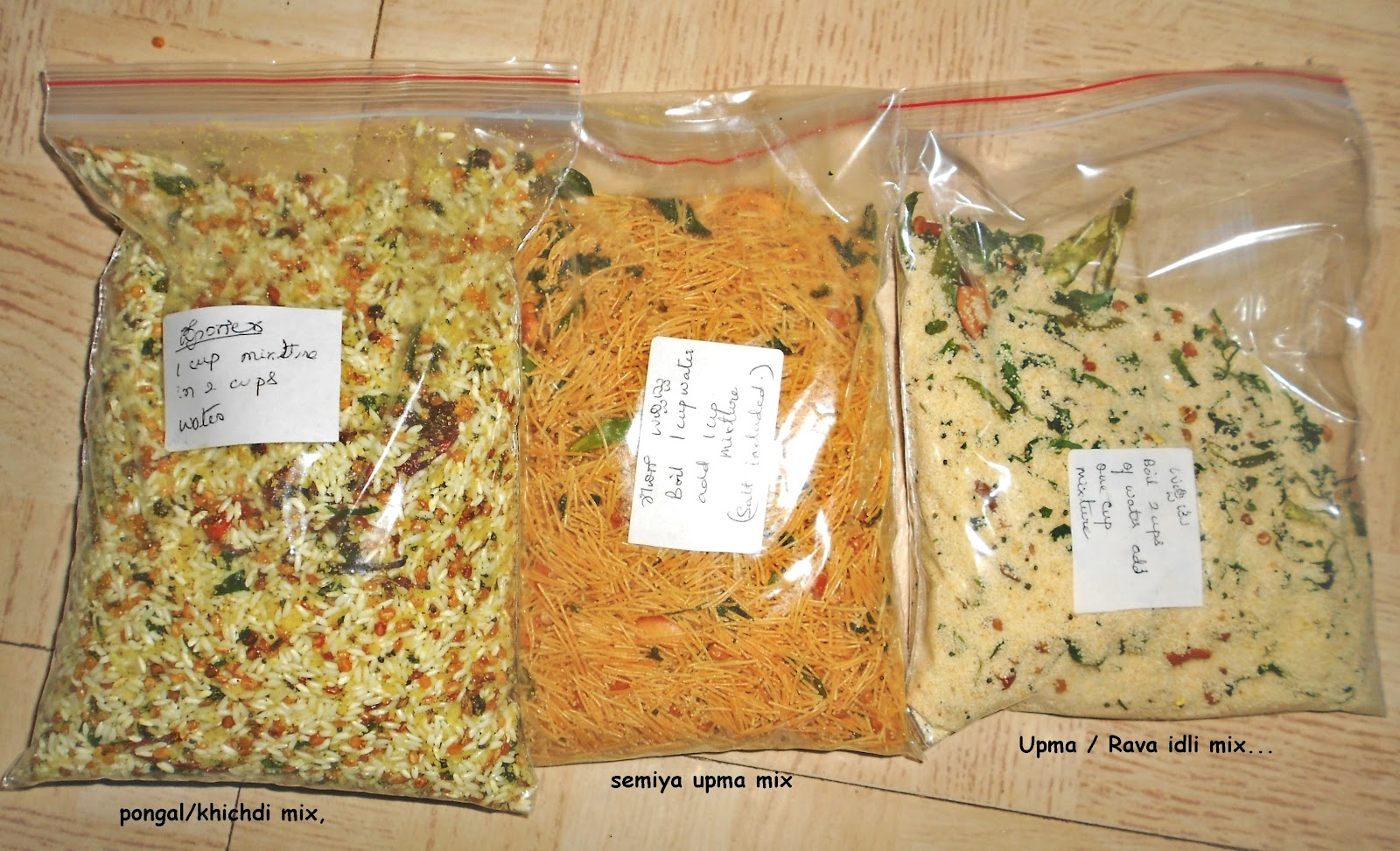 COLOURS OF NOMADIC LIFE: Uppittu/ Upma and Rava Idli instant Mix.