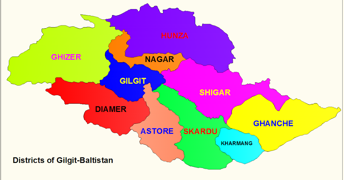 Districts of Gilgit-Baltistan with their population and area - Trango Tours
