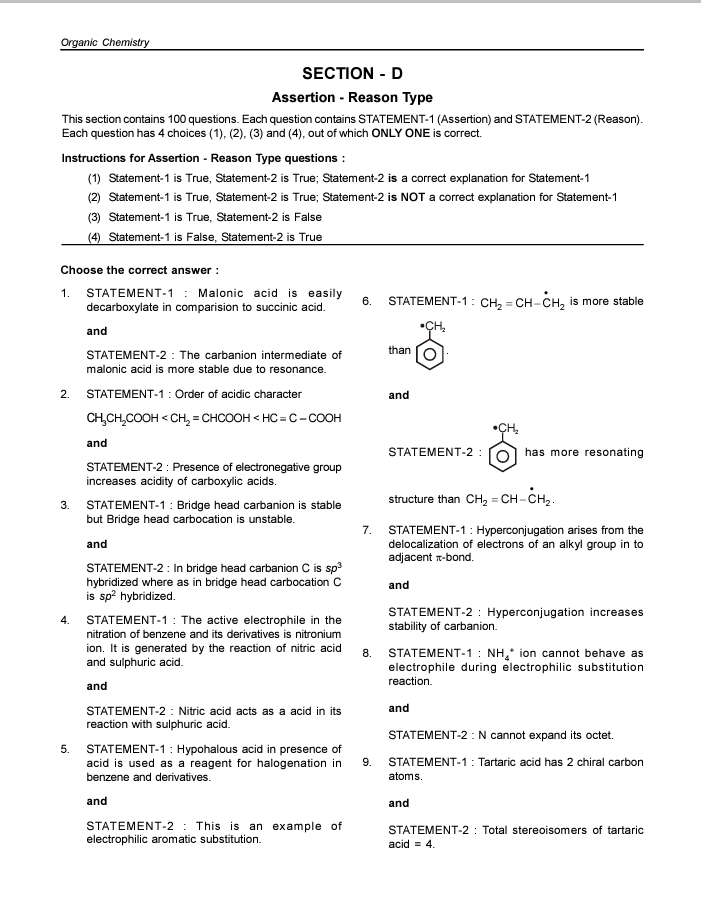 Organic Chemistry Question Bank (Full Syllabus) | All Study Guide at ...