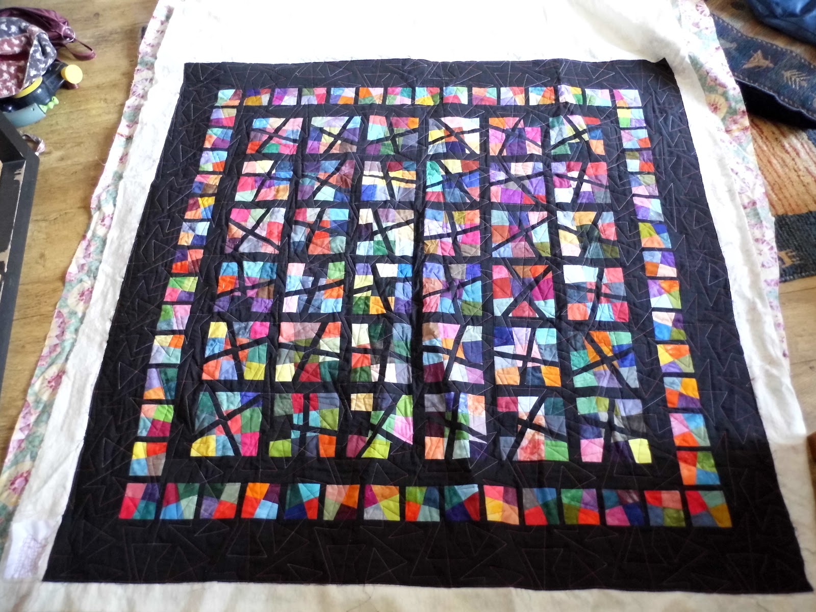 Kate's Quilting (and other arty stuff): Stained Glass Quilt
