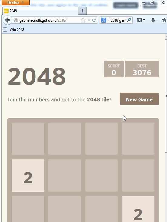 How to win 2048 Game