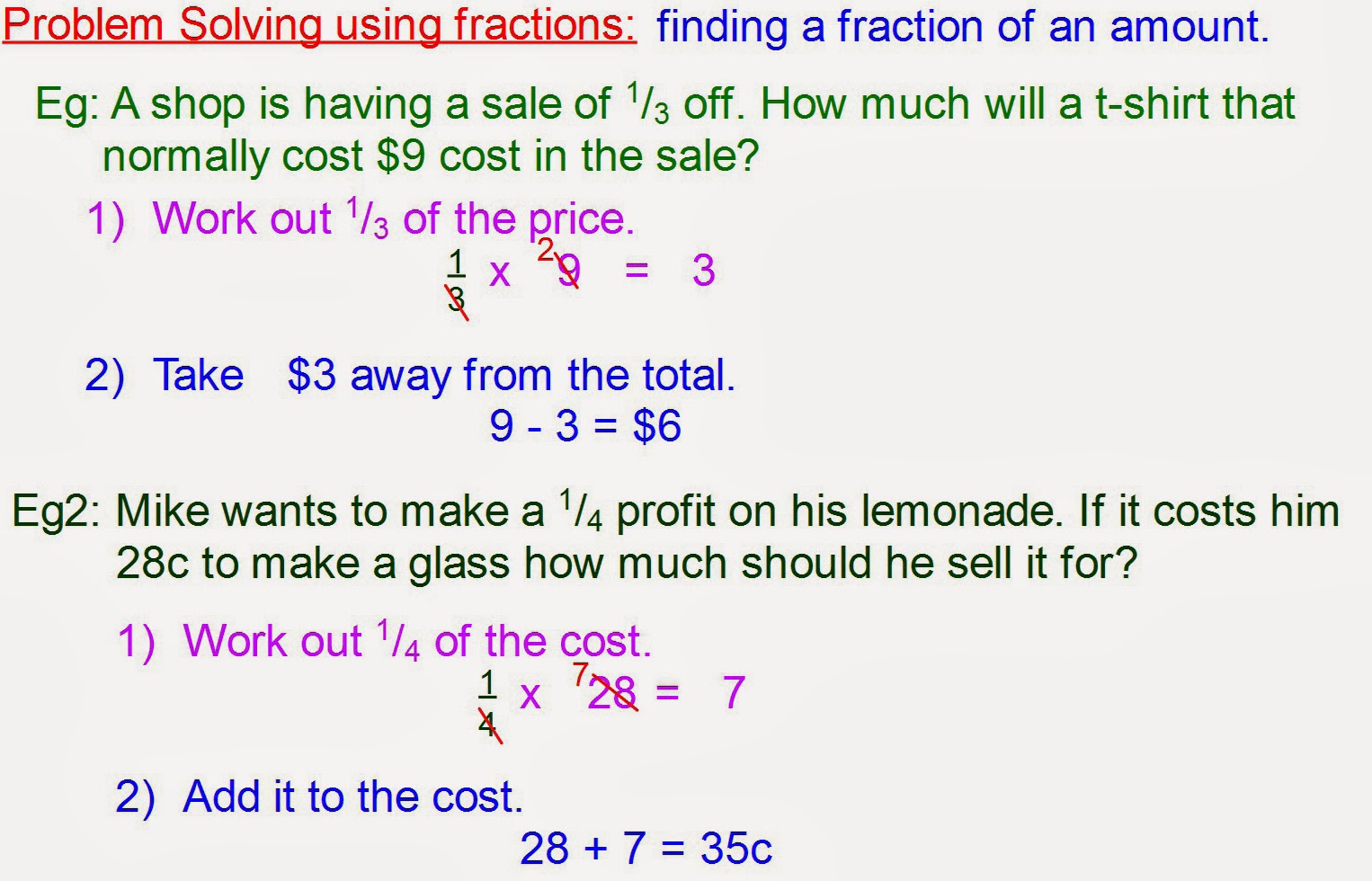 Mr Rouche s Maths Problem Solving With Fractions Mr Rouche s Maths Problem Solving With Fractions