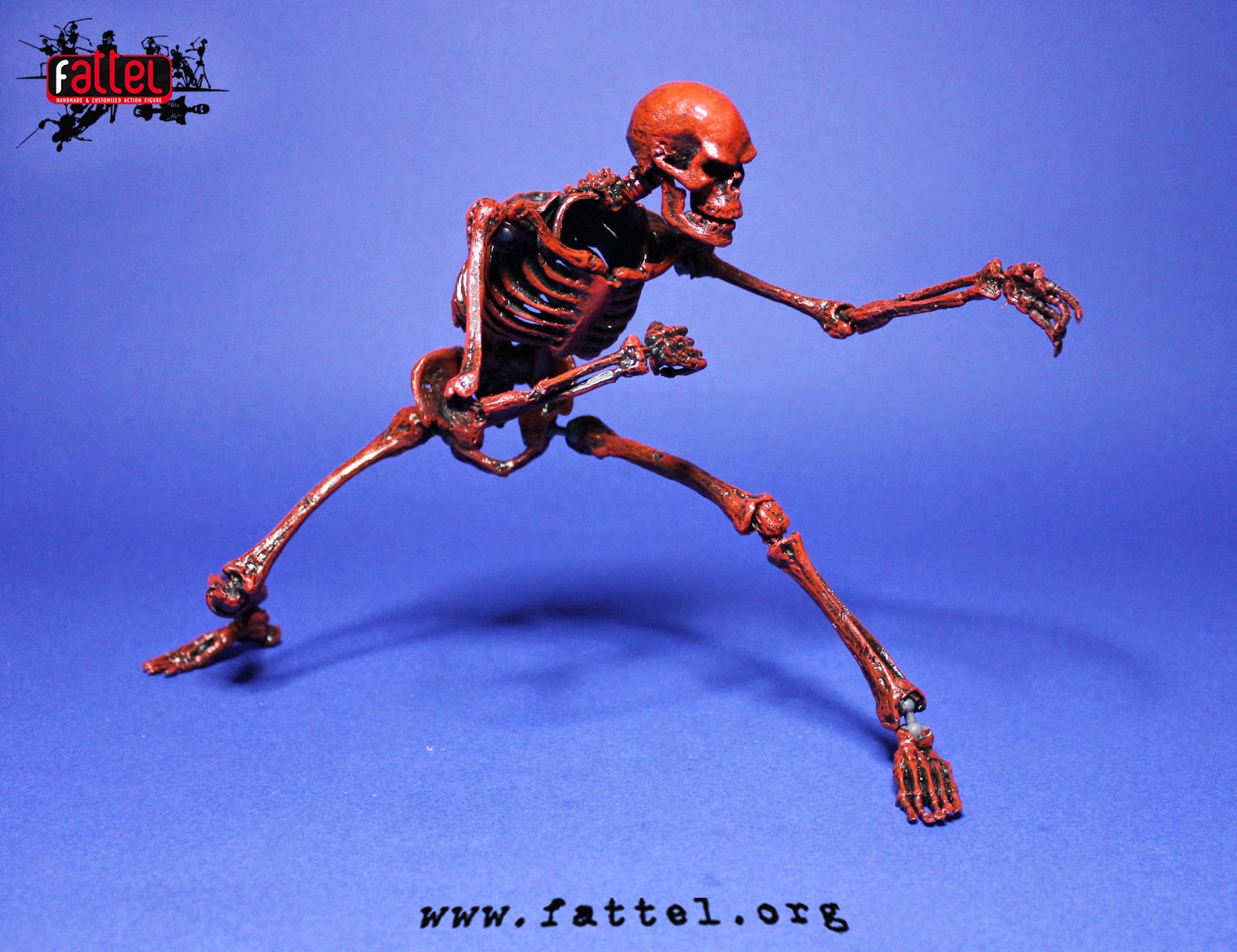 Action figure skeleton by Fattel: the red skeleton in scale 1/6 of the ...