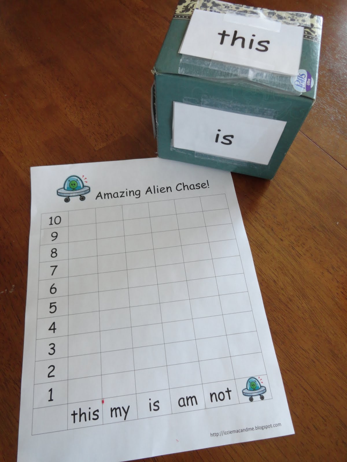 Izzie, Mac and Me: Alien Activities and Printables
