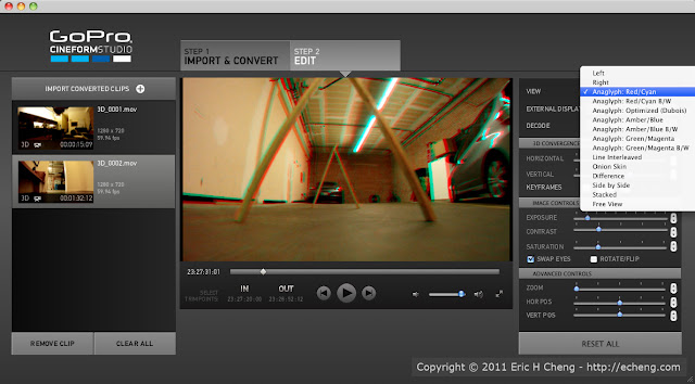 iMAGEN 3D: GoPro CineForm Studio