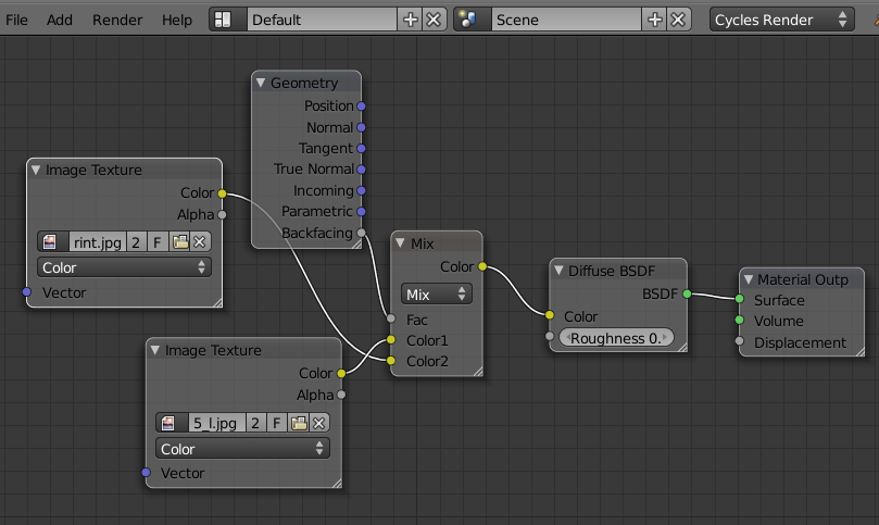 Blender 2.63 : 如何給模型正反面分別指定不同的材質?