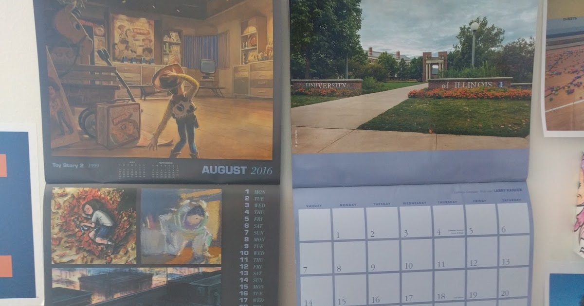 August Wall Calendars - Turned Over 2016