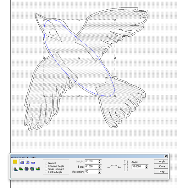Last steps to create the crest relief - Precision Board