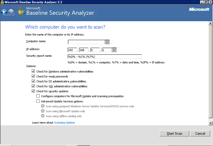 Microsoft Baseline Security Analyzer(MBSA) ~ 網智數位-軟體開發