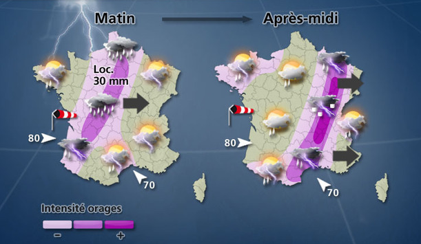 Je pense donc j'écris: Emploi : risque d'orage sur toute la France