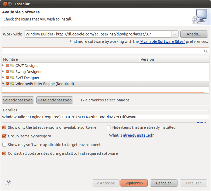 Administración de Sistemas: Eclipse WindowBuilder