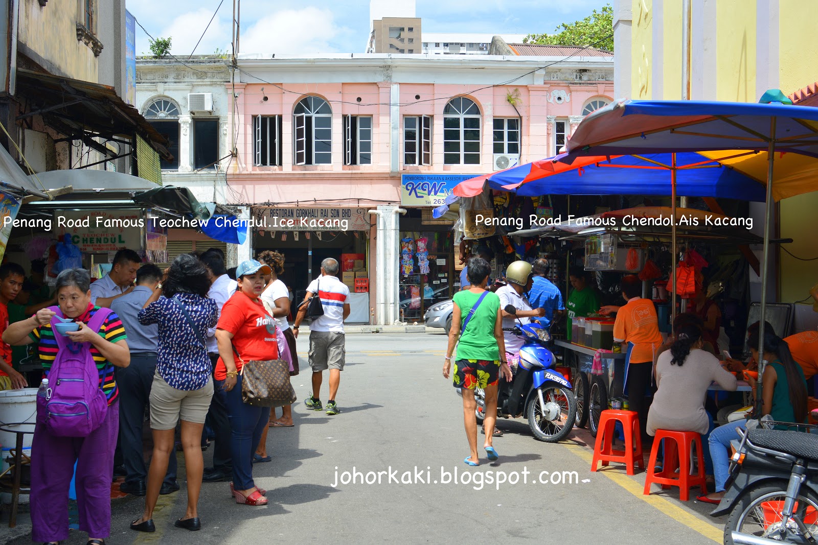 BLUE vs ORANGE Penang Road Famous Teochew Chendol & Ice Kacang |Tony ...