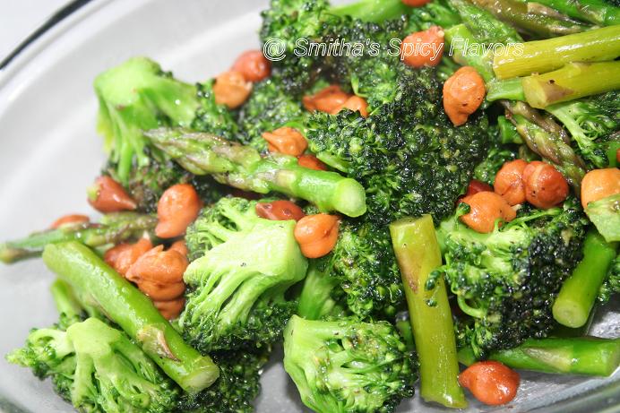 Warm Broccoli, Asparagus and Garbanzo salad ~ Smitha's Spicy Flavors ...