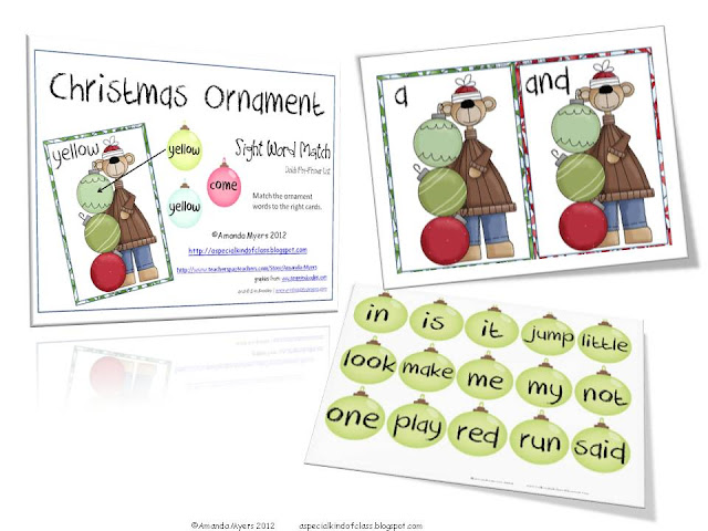 A special kind of class: Christmas Sight Word Practice