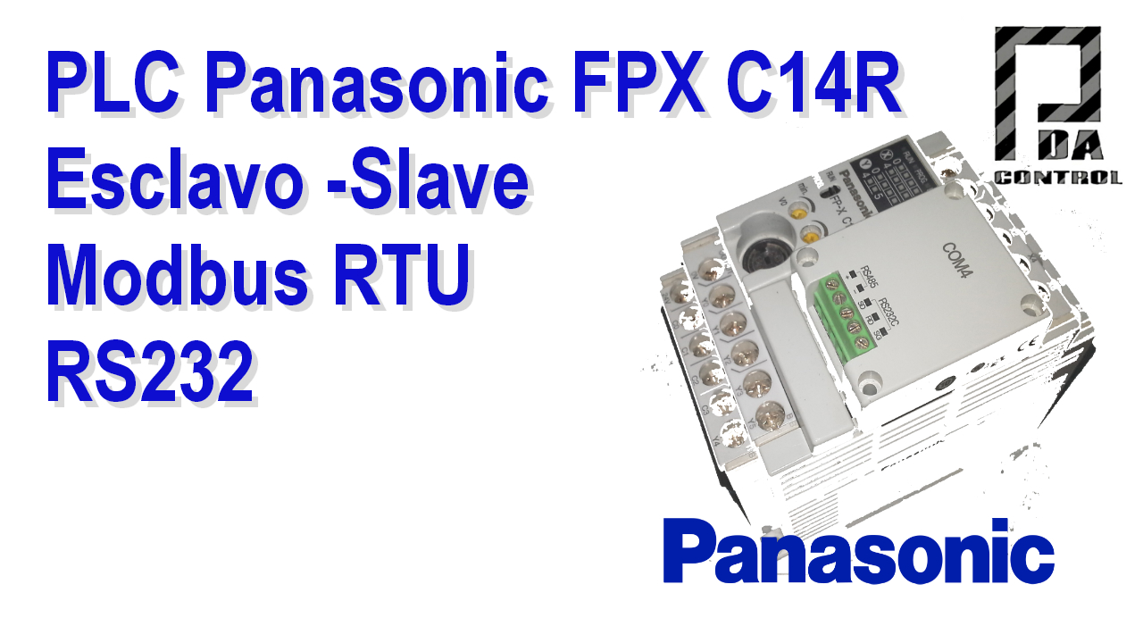 Industrial – PLC FPX C14R Panasonic – Esclavo Modbus RTU RS232 – PDAControl