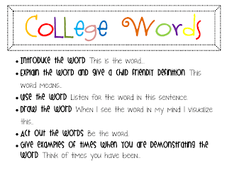 The Go To Teacher: College Words