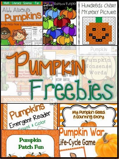 Freebie Friday - Pumpkins! - Mrs. Thompson's Treasures