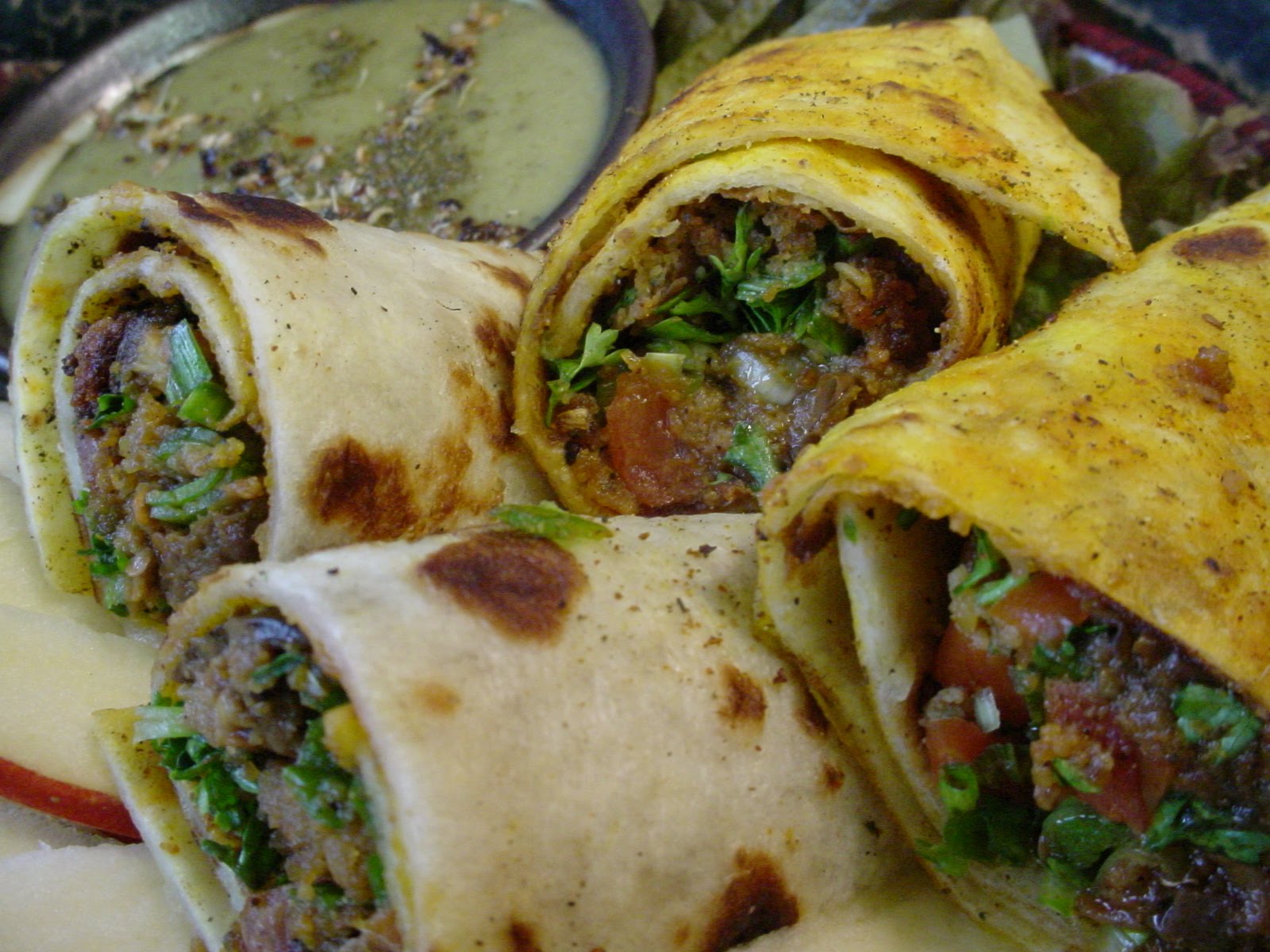 Flitzy Phoebie: Falafel and Roasted Eggplant Burritos