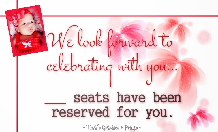 TINA'S GRAPHICS & PRINTS: Baptism Invitation and Seat Reservation Card ...
