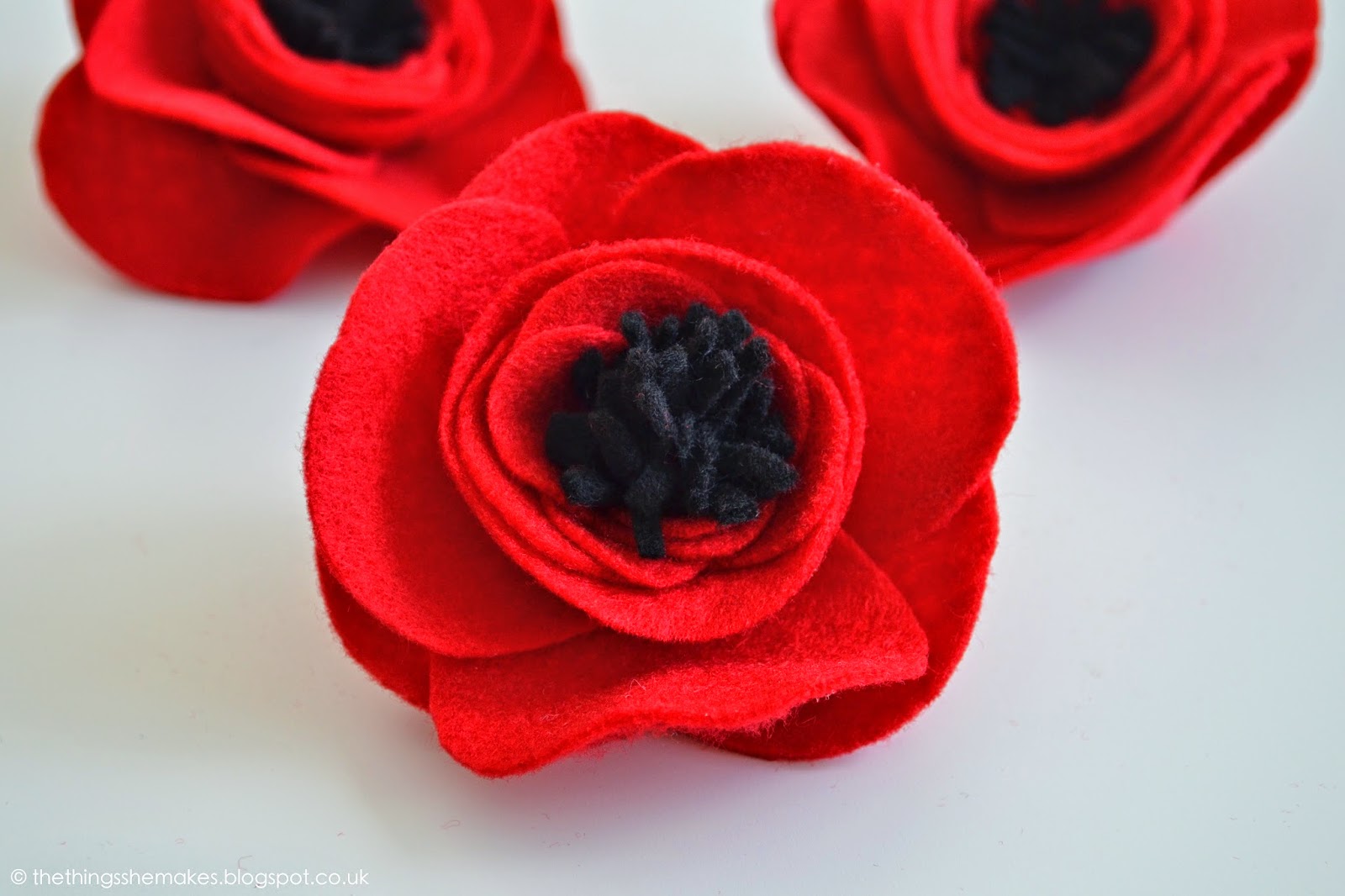 How to Make Felt Flowers | Poppies | The Things She Makes