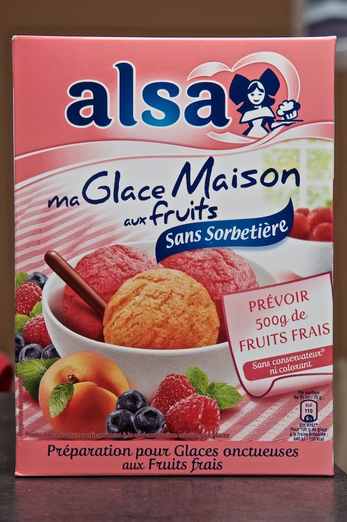 Sorbet aux fraises avec préparation "Ma glace maison aux fruits Alsa"