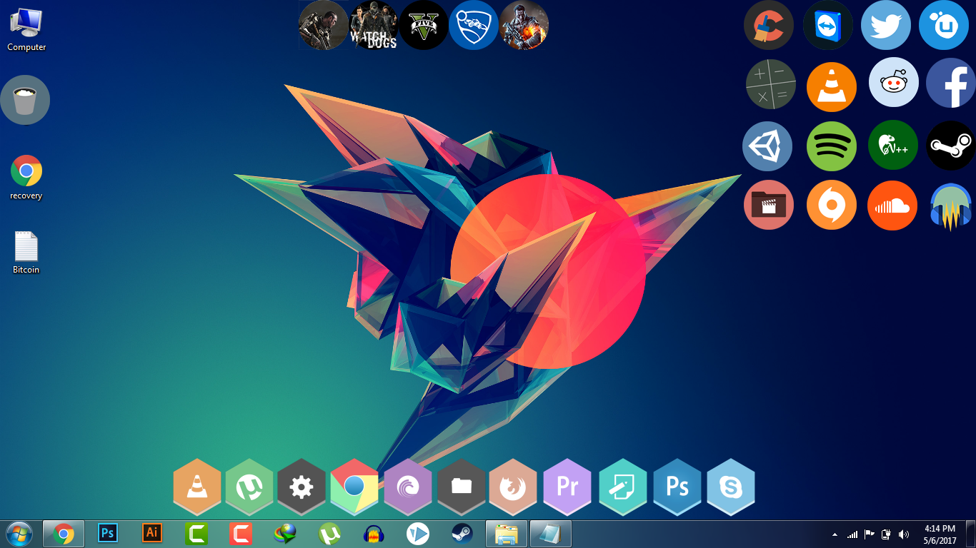 Honeycomb Rainmeter Launcher Rainmeter Skins