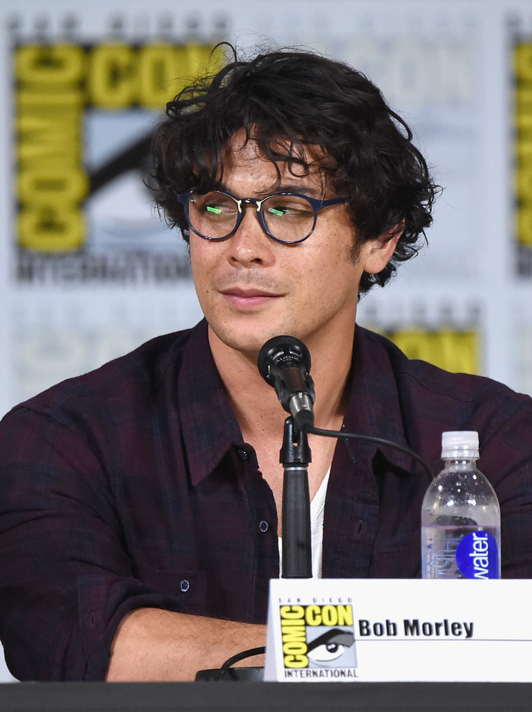 Bob Morley speak onstage at Comic-Con International 2017 The 100 panel ...