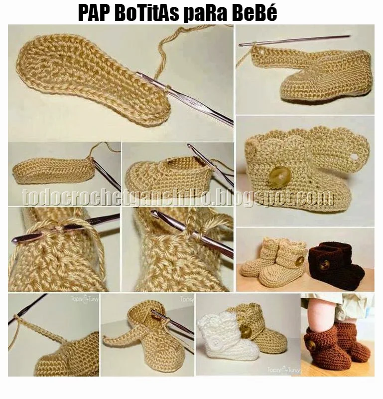 Cómo tejer botitas de bebé paso a paso