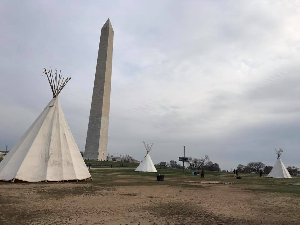 White Wolf : Tribes set up tipis by the Washington Monument for the ...