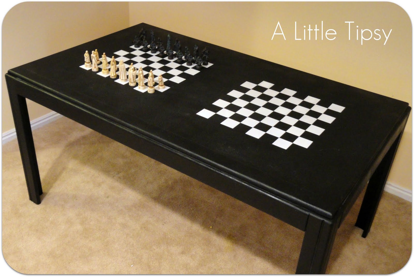 Game Table featuring Krylon Dual Paint - A Little Tipsy