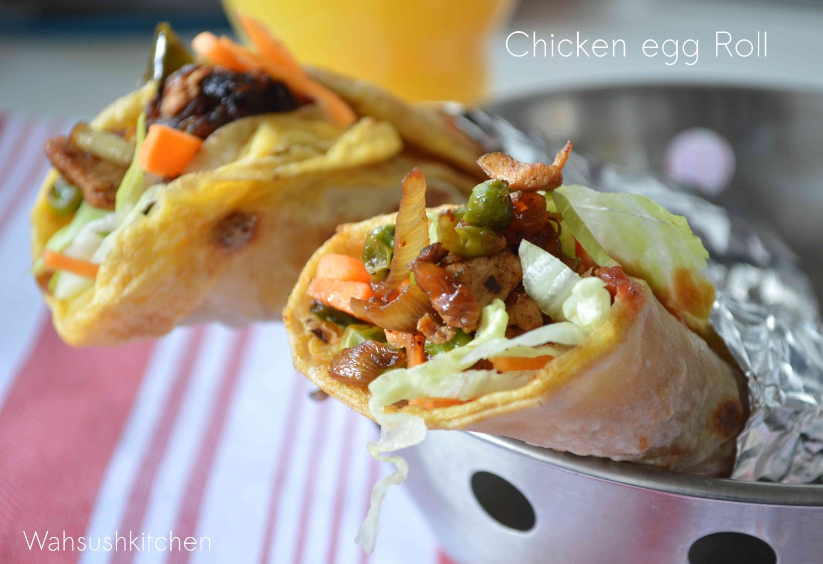 Wah "Sush" kitchen: Chicken Egg Roll with a video