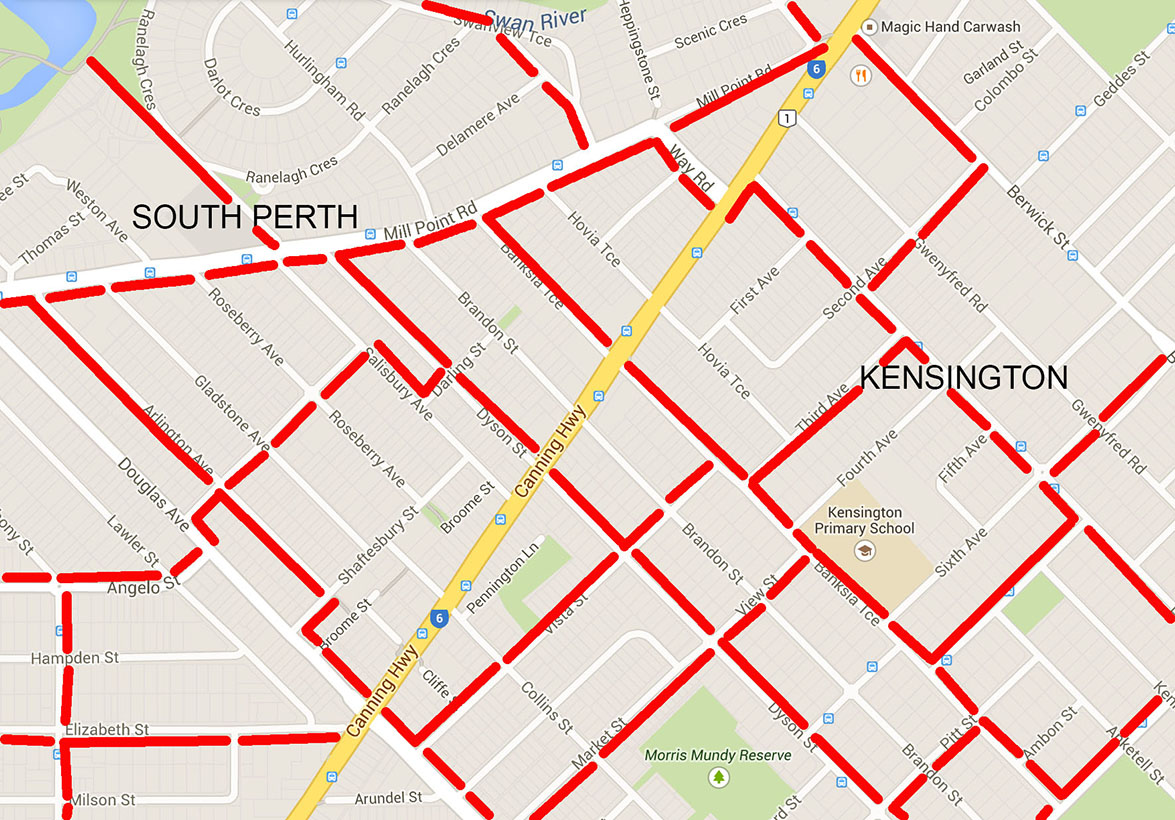 Bicycle Perth: Perth's protected bicycle track built in 1986