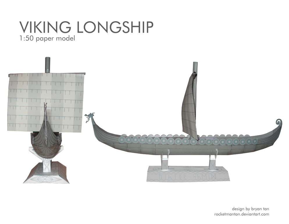 Viking Longship Papercraft | Papercraft Paradise | PaperCrafts | Paper ...