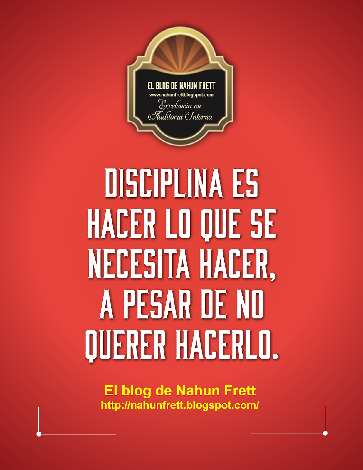 Nahun Frett: ¿Qué es la disciplina? Nahun Frett: ¿Qué es la disciplina?
