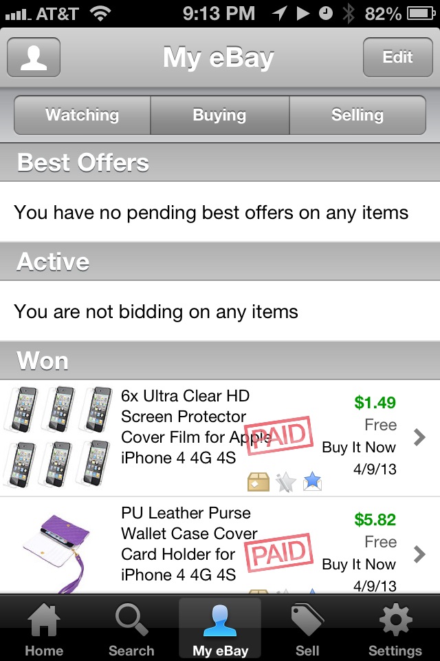 iPhone Tutorial and More : Ebay App Screenshots